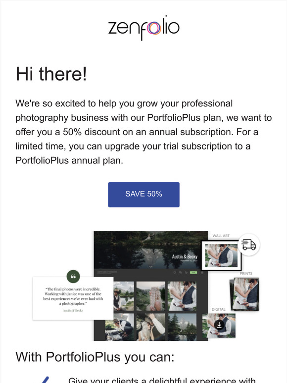 Zenfolio, Inc.: Get 50% off for your new Zenfolio annual subscription ...