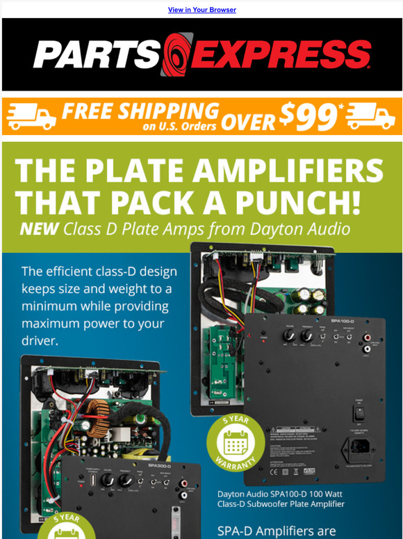 Parts Express: The plate amplifiers that pack a PUNCH! | Milled
