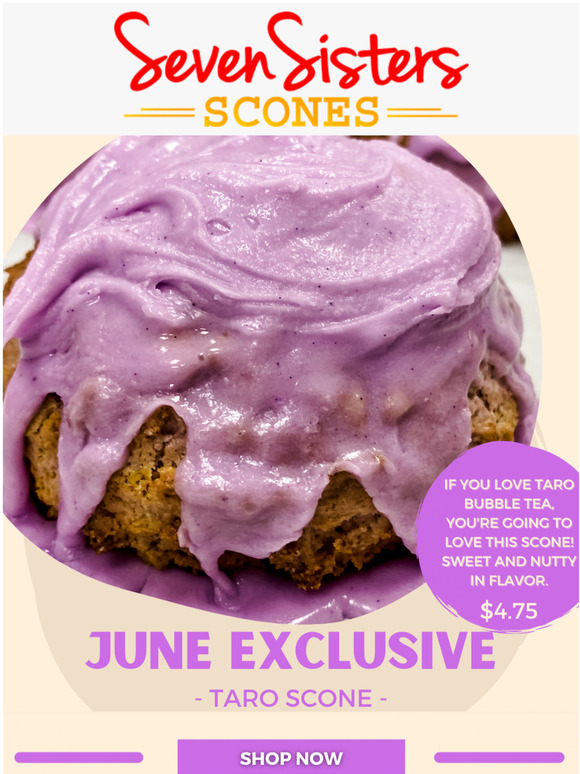 Seven Sisters Scones: NEW Flavors: Taro Bubble Tea + Our June ...