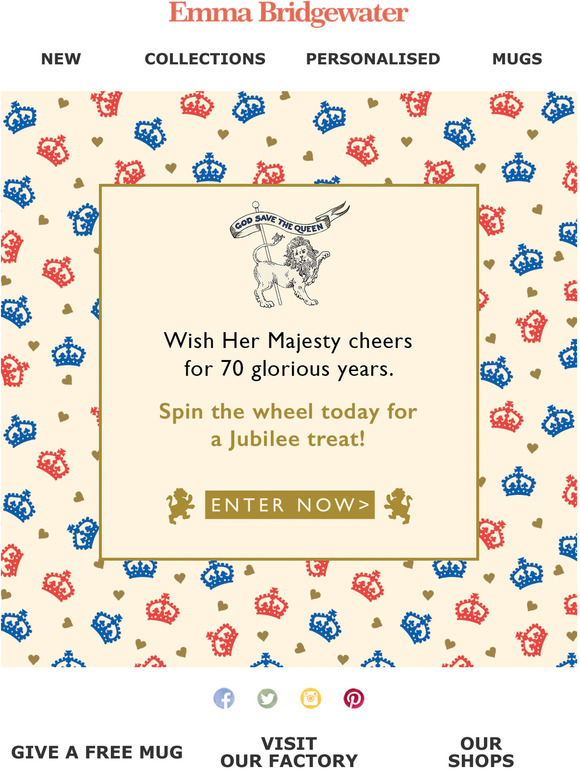 Emma Bridgewater: Spin the wheel for a Jubilee treat! | Milled