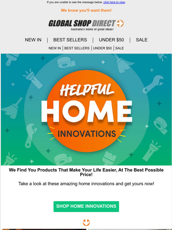 Global Shop Direct: Helpful Home Innovations From Only $39.95! | Milled