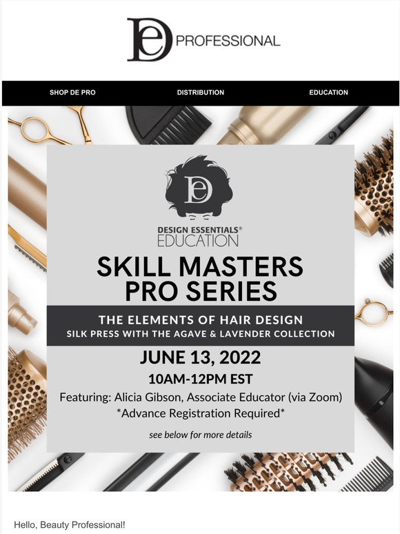 Design Essentials: REGISTER: DE Skill Masters Pro Series 2022- The Art ...