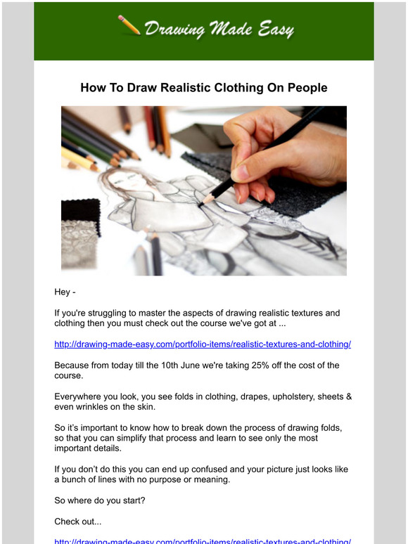 Drawing Made Easy: -how to draw Realistic Clothes on people | Milled