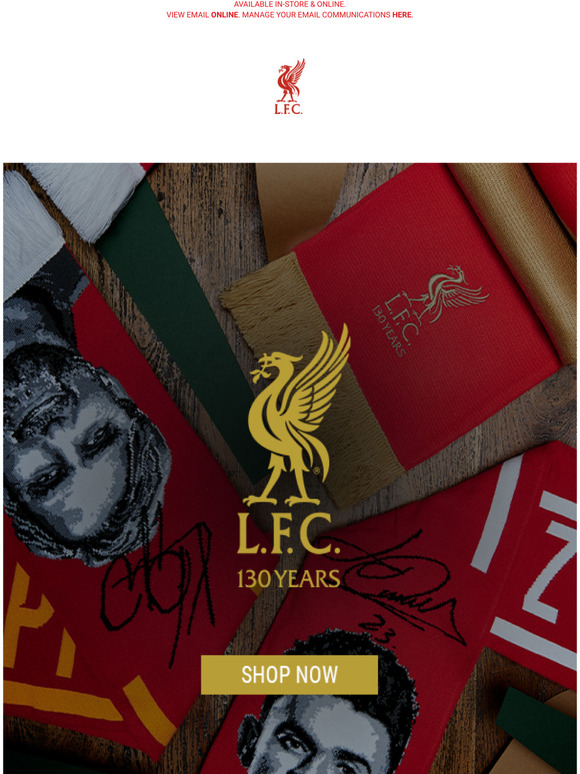 Liverpool FC: Shop our anniversary range marking 130 years of Liverpool ...