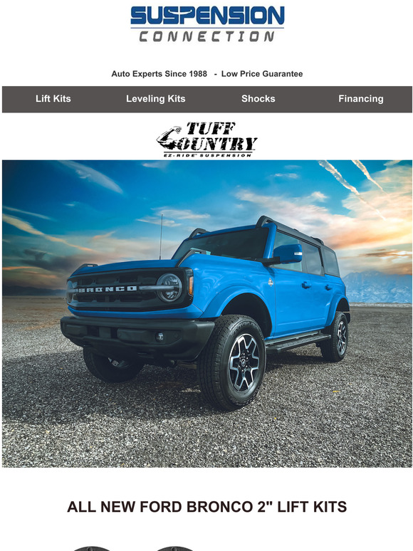Suspension Connection: The all-new Ford Bronco 2" Lift Kit is here ...