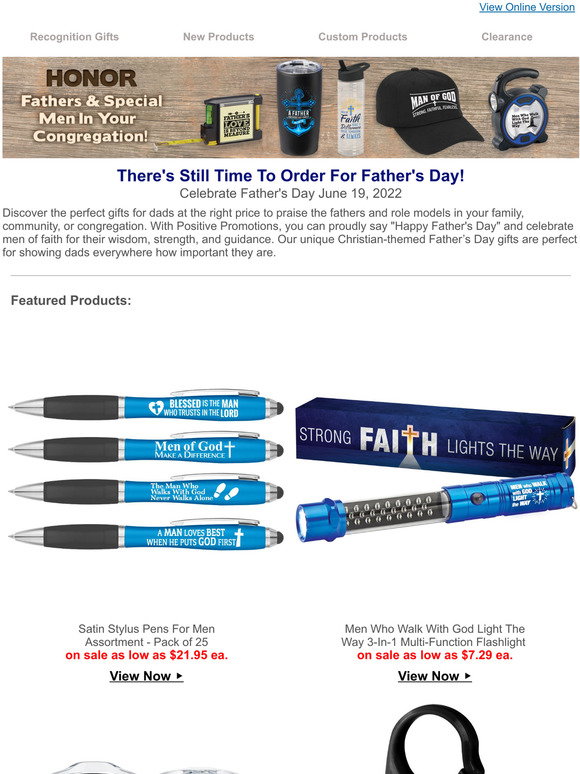 Positive Promotions: Father's Day - There's Still Time To Order! | Milled