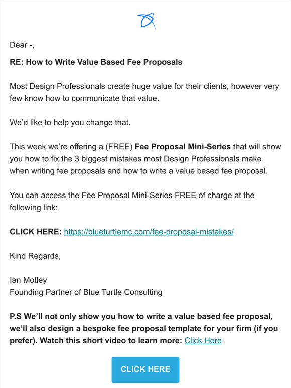 Blue Turtle Consulting: How to Write Value Based Fee Proposals | Milled