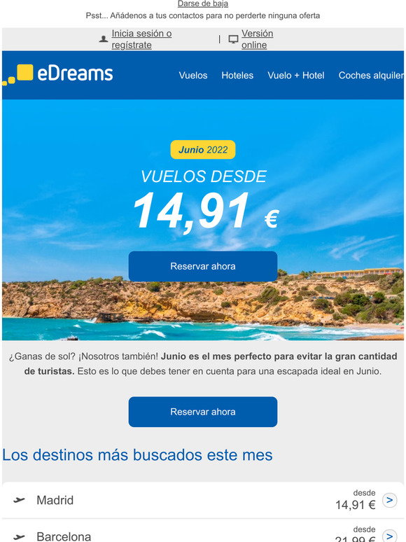 eDreams: Ya empieza el calor! Junio es el nuevo agosto! | Milled