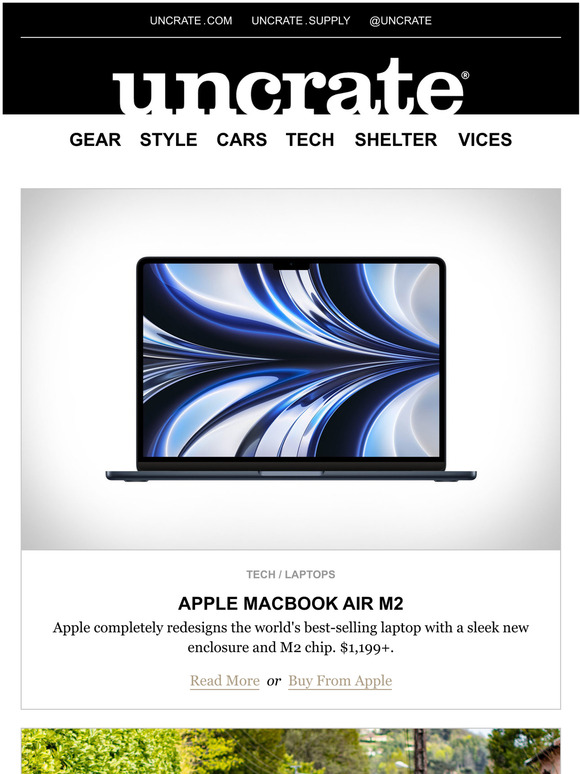 Uncrate: Apple MacBook Air M2 & more | Milled