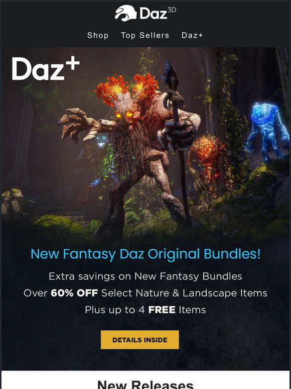 DAZ 3D: Don't Miss Daily Freebies + New Fantasy Daz Original Bundles ...