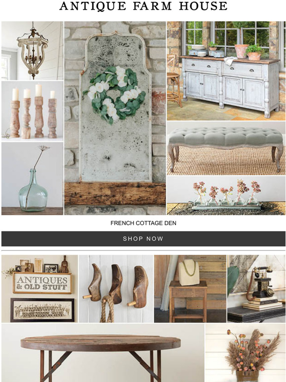 Antique Farmhouse: {FRENCH COTTAGE DEN} event launched.. | Milled