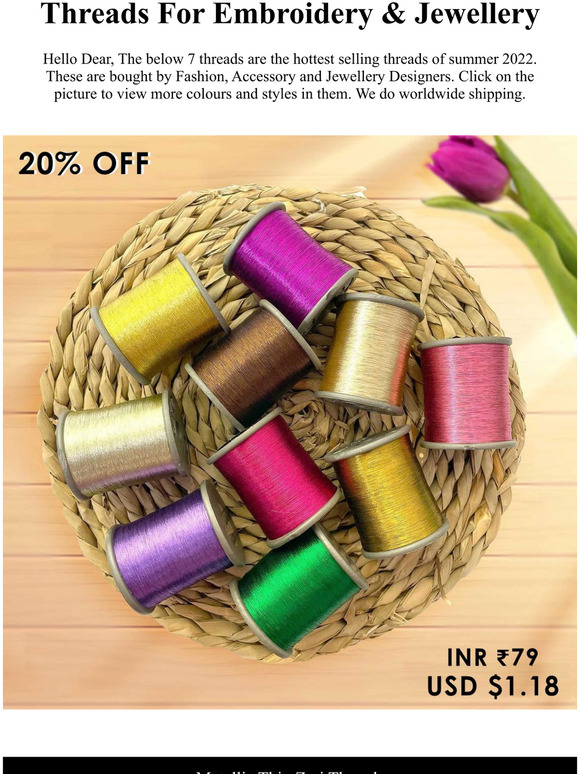 Embroidery Material: 7 Best Selling Threads of India For Embroidery ...