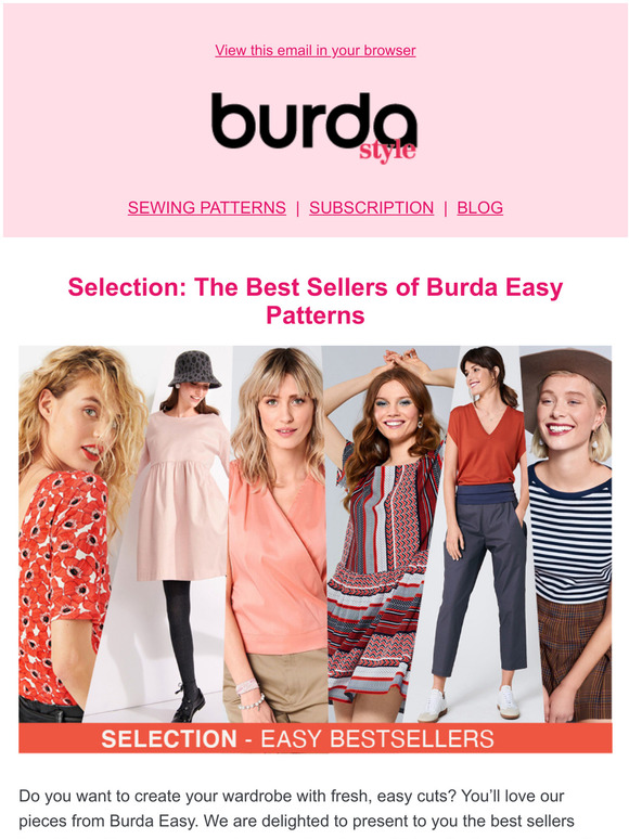 burdastyle.com: Selection: The Best Sellers of Burda Easy Patterns 🥰 ...