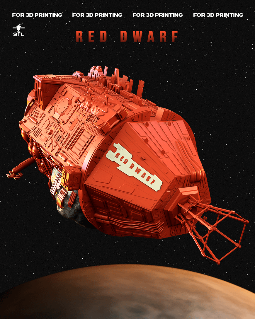 Gambody: 🪐 Red Dwarf Mining Ship for 3D printing has prepared a special journey for you! | Milled