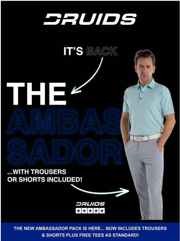 Druids Golf: AMBASSADOR PACK RELOADED - NOW INCLUDES TROUSERS - 99 | Milled