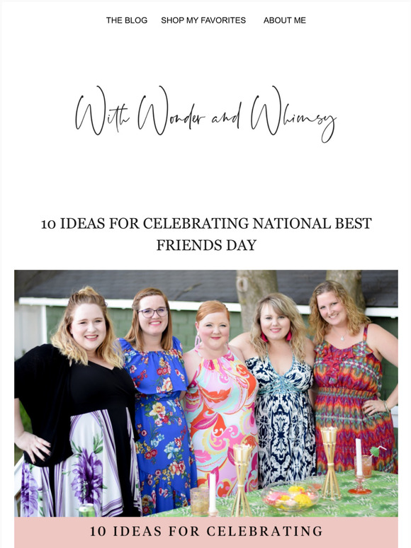 With Wonder and Whimsy: 10 Ideas for Celebrating National Best Friends ...
