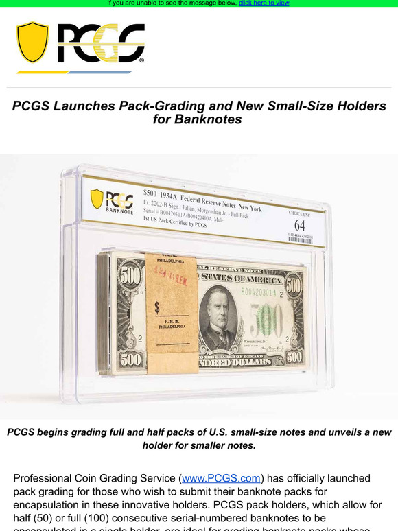 PCGS: PCGS Launches Pack-Grading and New Small-Size Holders for ...