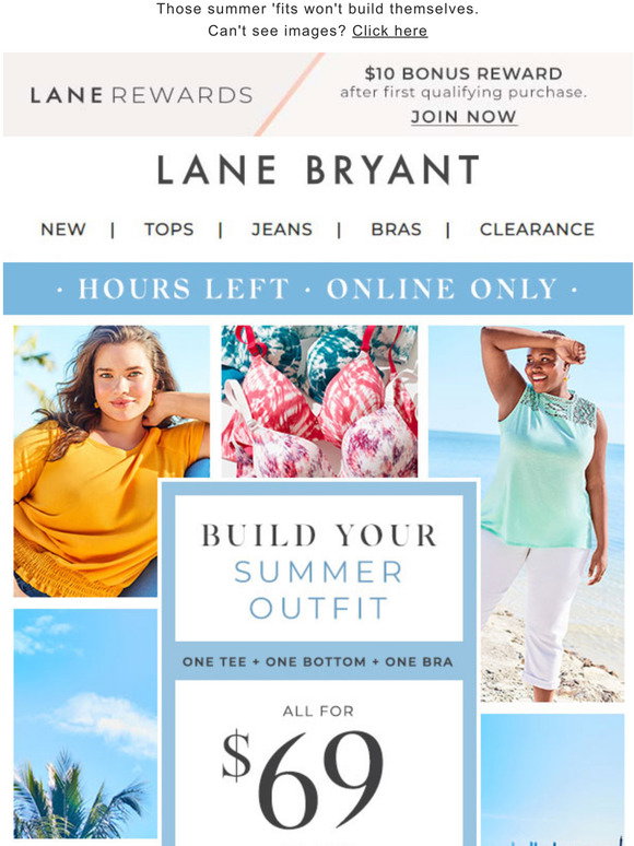 Lane Bryant: THIS IS IT for $69 outfits (tee + bottom + bra)! | Milled
