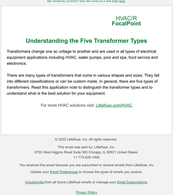 Littelfuse: Understanding the Five Transformer Types | Milled