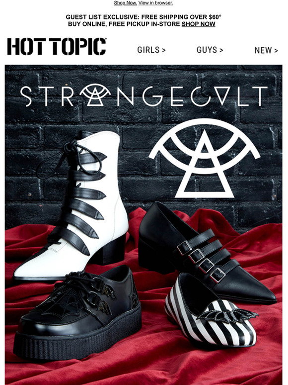 Hot Topic: Strange Cvlt shoes to complete your haunting look 🕷🕸 | Milled