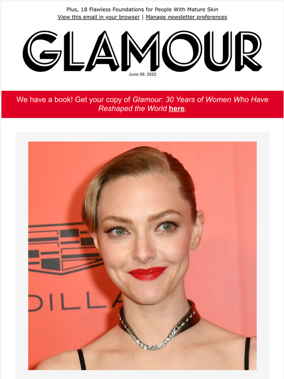 Glamour: Amanda Seyfried Is Giving Goth Prom in a Dramatic High-Low ...