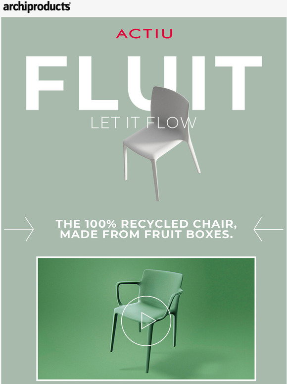 Archiproducts: Fluit chair by Actiu, 100% recycled: Let it flow | Milled