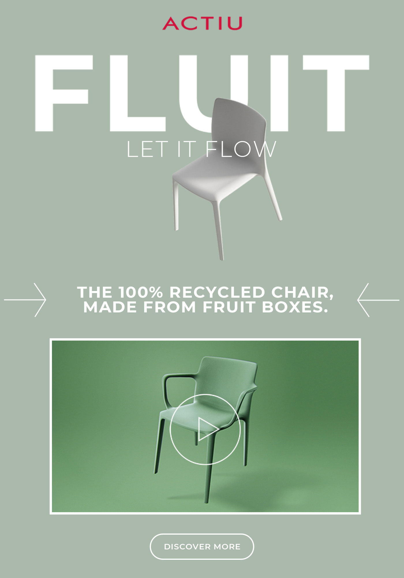Archiproducts: Fluit chair by Actiu, 100% recycled: Let it flow | Milled