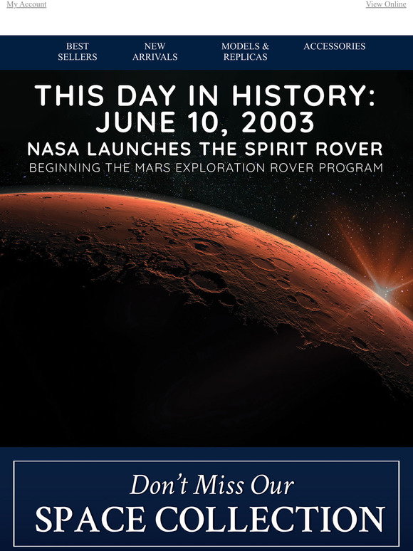 Creations & Collections: On this day: NASA launches the Spirit Rover ...