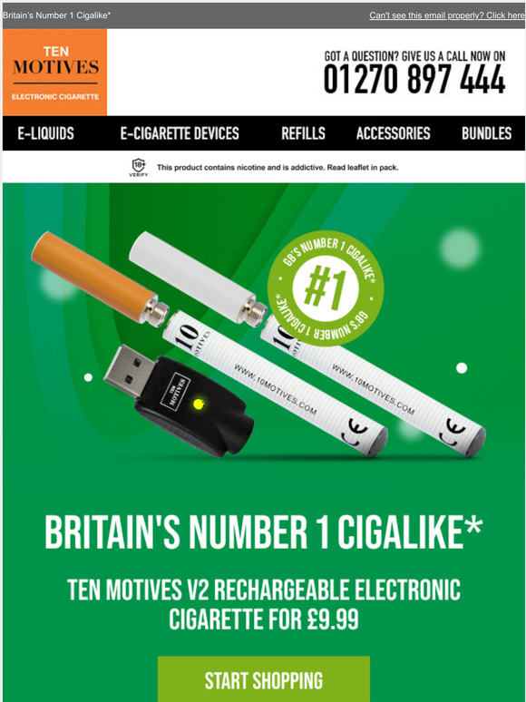 10 Motives: Ten Motives Disposable Electronic Cigarettes for £6.99 each ...