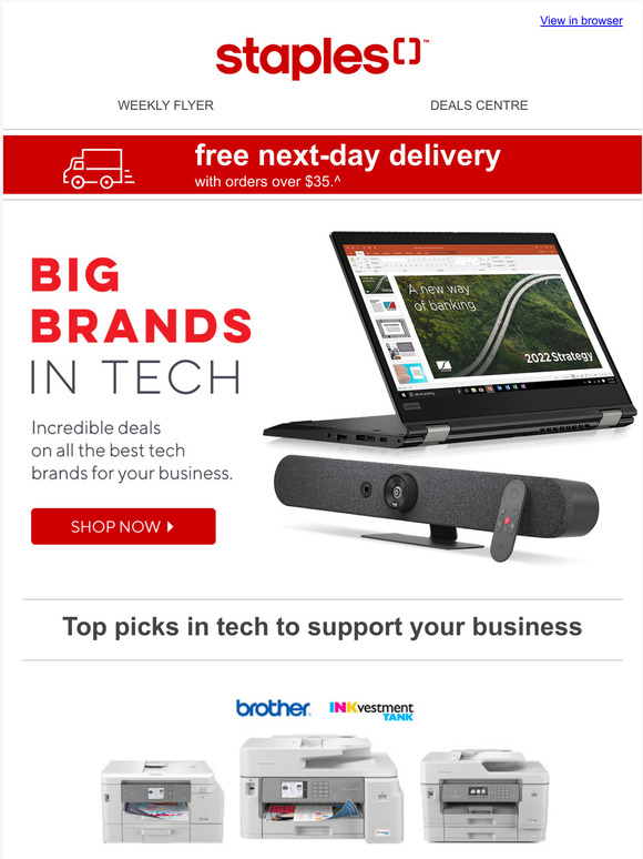 Staples: Introducing: The biggest brands in tech. | Milled