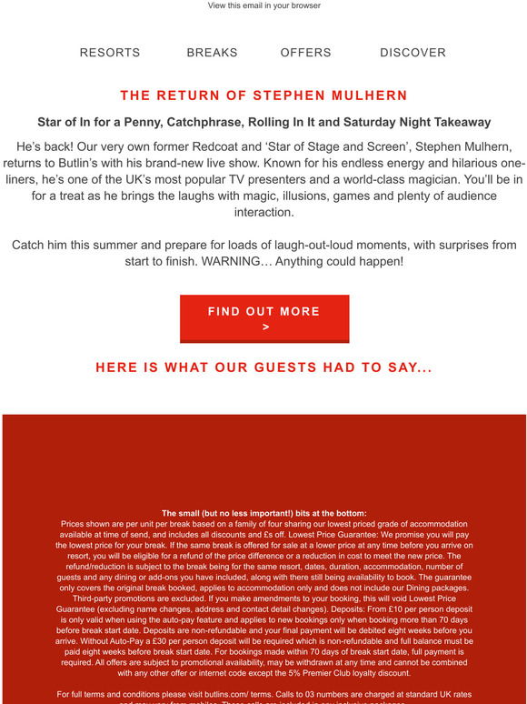 Butlins: See Stephen Mulhern this summer | Milled