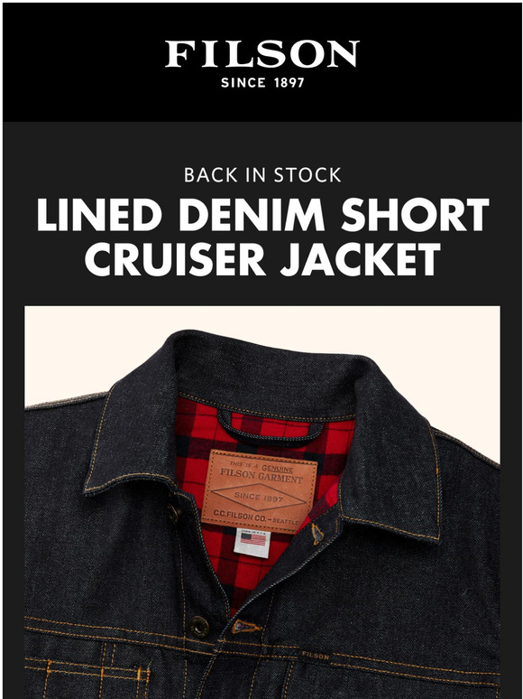 Filson: The Lined Denim Short Cruiser Jacket Returns | Milled
