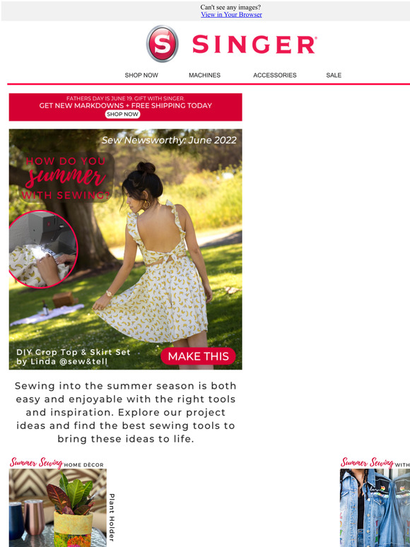 Singer: Project Ideas to Sew into the Summer ☀️ | Milled