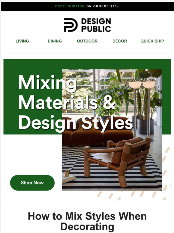 Design Public: How To: Mix Materials & Design Styles | Milled
