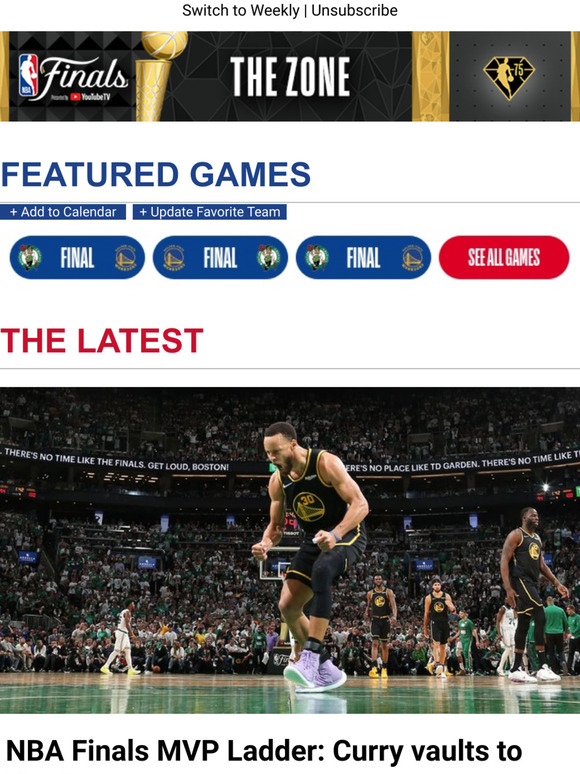 NBA Store: NBA Finals MVP Ladder: Curry vaults to No. 1 | Film Room ...