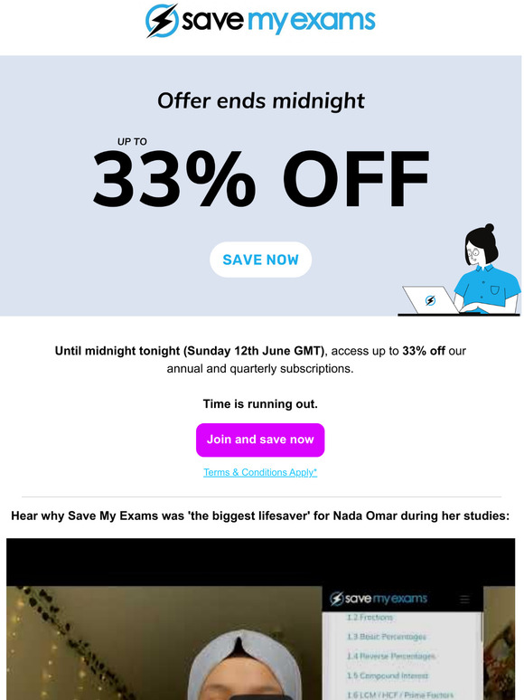 Save My Exams Email Newsletters: Shop Sales, Discounts, and Coupon Codes