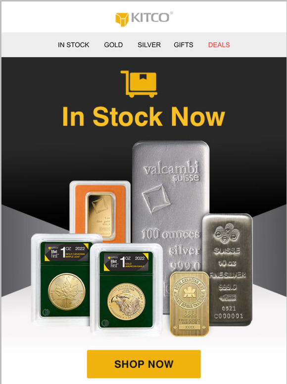 Kitco Metals: In Stock Now. 2022 Maples, Eagles, bullion bars and more ...