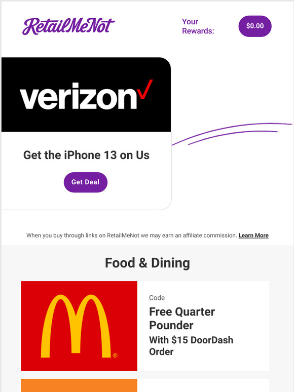 RetailMeNot: 🍗 Popeyes For $0.59 | Sam's Club | 🍔 McDonald's Freebie ...