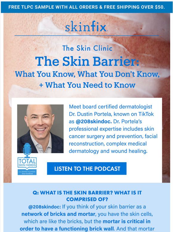 Skinfix: 🗒️The Skin Clinic: A Deep Dive into the Skin Barrier | Milled