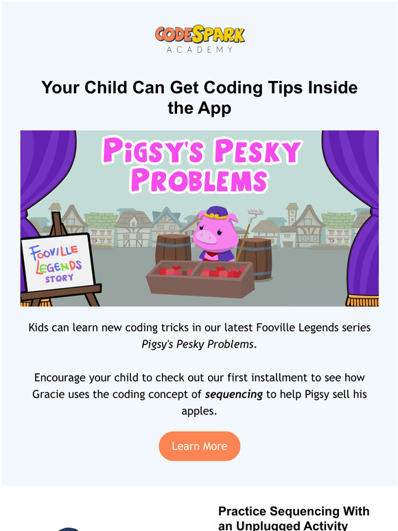 CodeSpark: New! Your child can get coding tips inside the app! | Milled