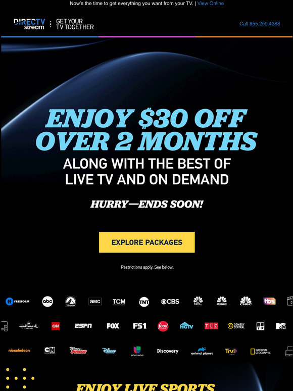 AT&T: DIRECTV STREAM has a limited-time offer for you! | Milled
