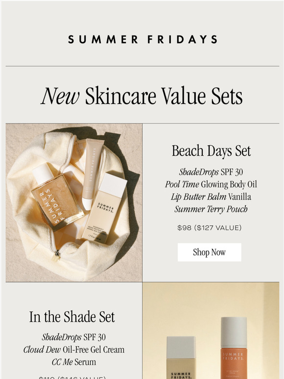 Summer Fridays: Summer Skincare Value Sets ☀️ | Milled