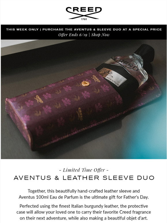Creed: Exclusive Offer | The Aventus & Leather Sleeve Duo | Milled