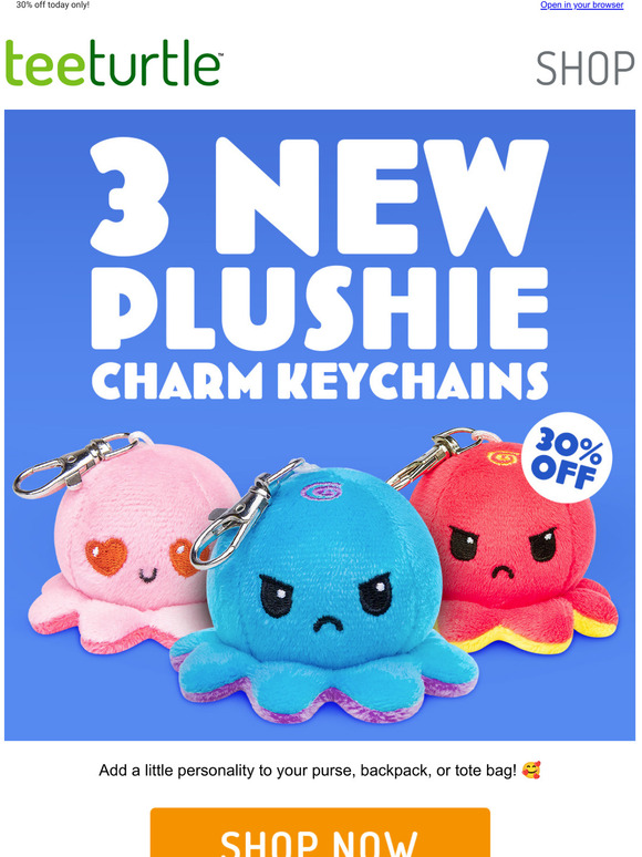 TeeTurtle: 3 NEW Plushie Charm Keychains! 🐙🐙🐙 | Milled