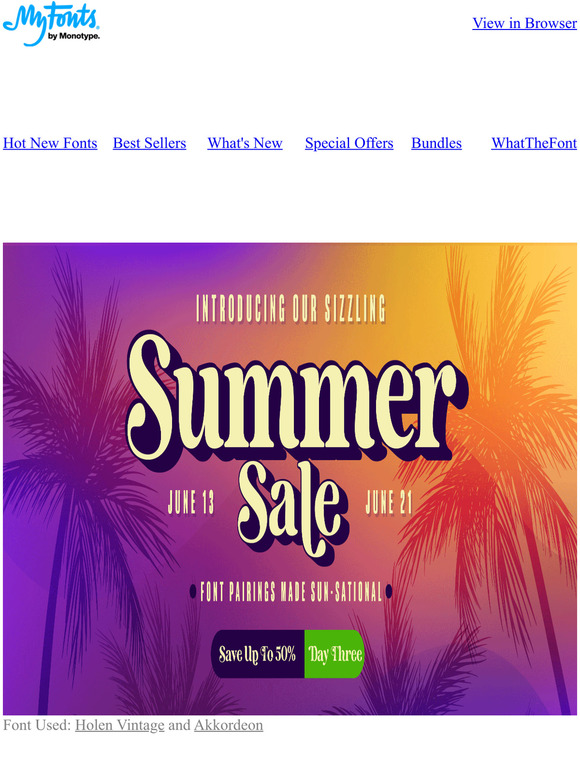 MyFonts: Sizzling HOT Font Pairings. | Milled
