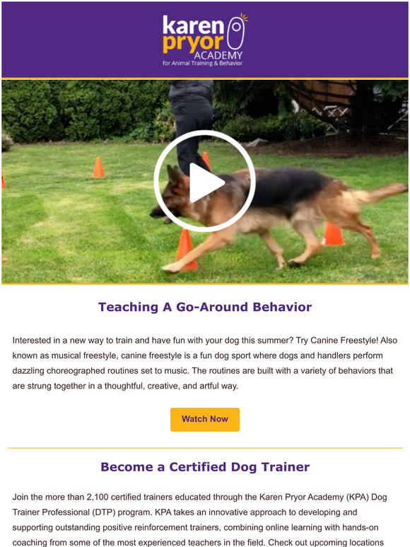 Karen Pryor Clicker Training: Teaching a Go-Around Behavior | Milled