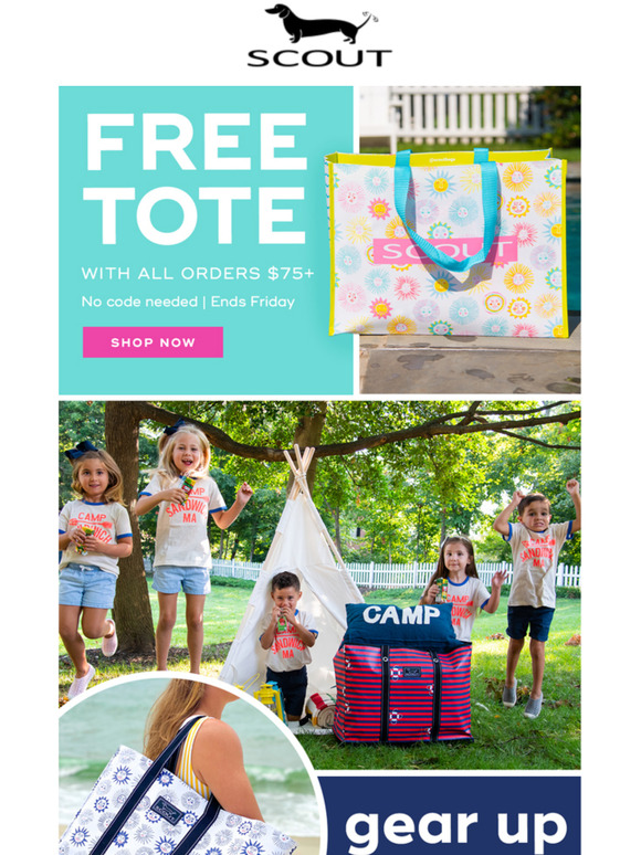 SCOUT Bags: FREE tote with purchase today (Yay!) | Milled