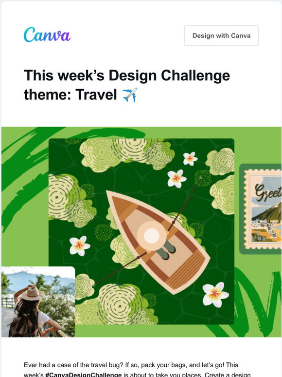 Canva: Now boarding: Your next #CanvaDesignChallenge ️ | Milled