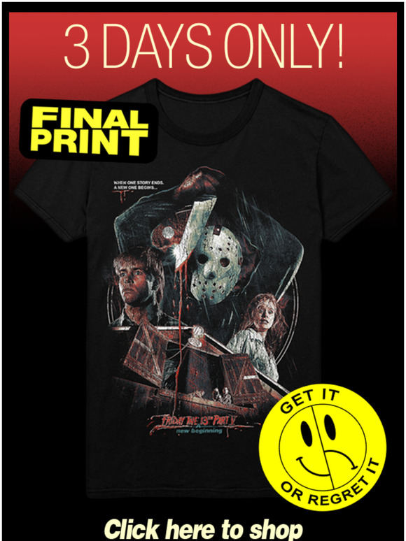 Gutter Garbs: Friday the 13th Part V FINAL PRINT | Milled