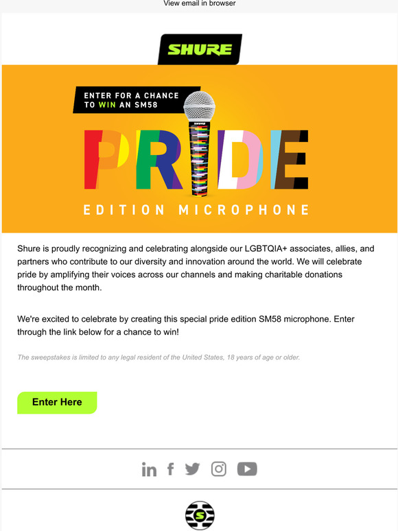 Shure: Win a Pride Edition SM58 Microphone! | Milled